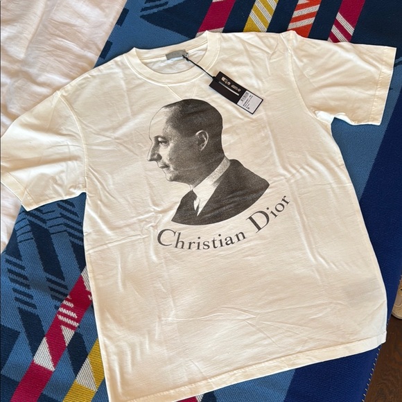 Dior | Shirts | Dior Cream Graphic Tshirt | Poshmark